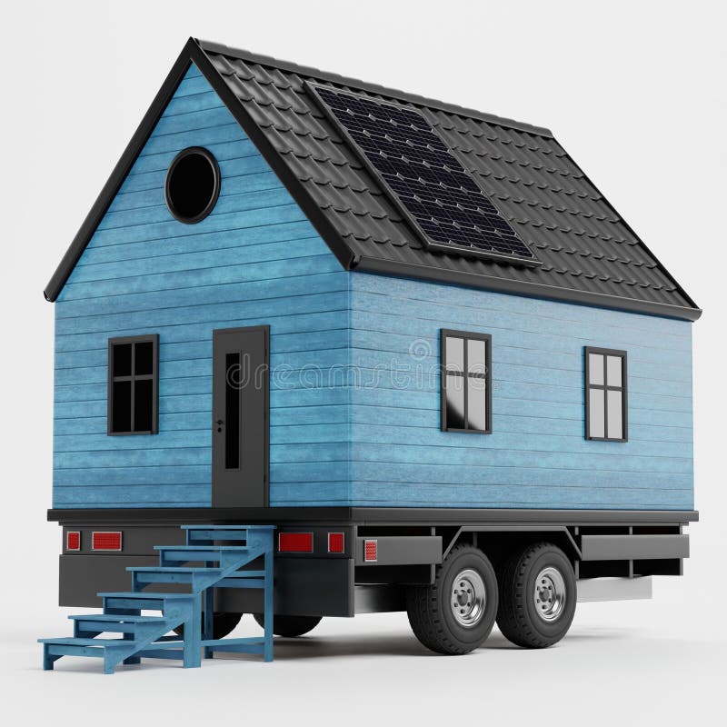 3D Render of Tiny House stock illustration. Illustration of cottage ...