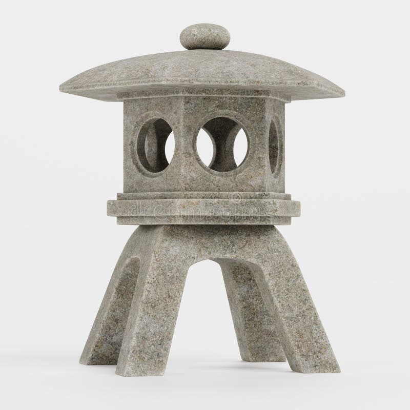 3D Render of Toro Lantern stock illustration. Illustration of japanese ...