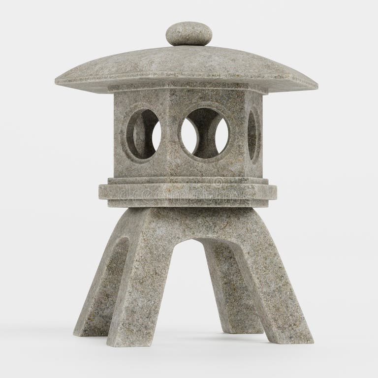 3D Render of Toro Lantern stock illustration. Illustration of japanese ...