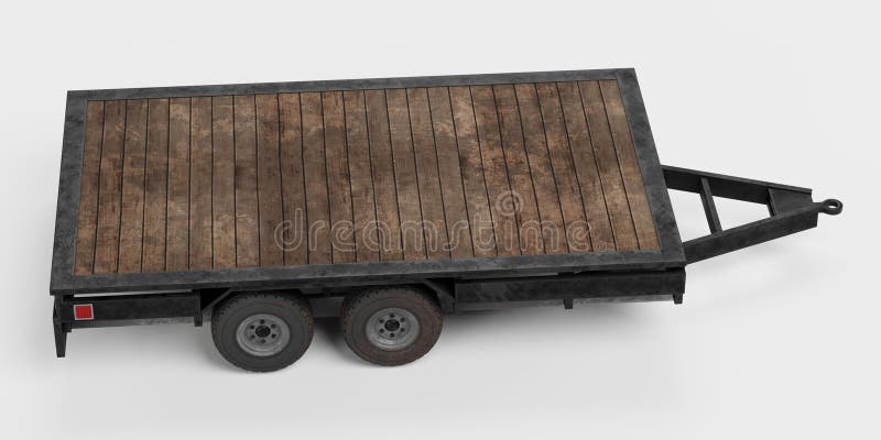 3D Render of Trailer stock illustration. Illustration of rusty - 299699084