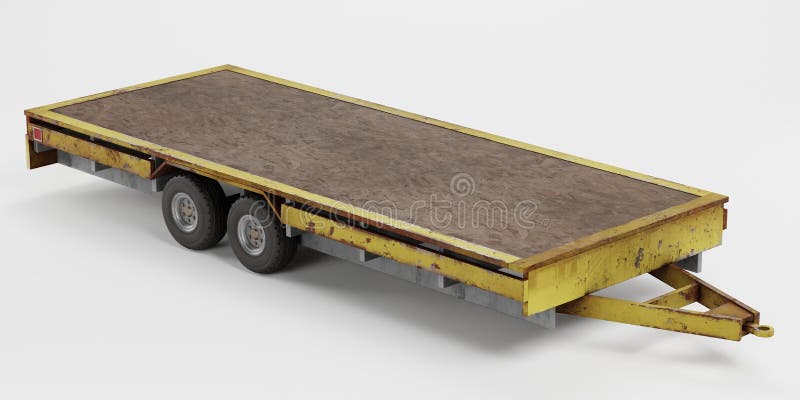 3D Render of Trailer stock illustration. Illustration of truck - 299815365