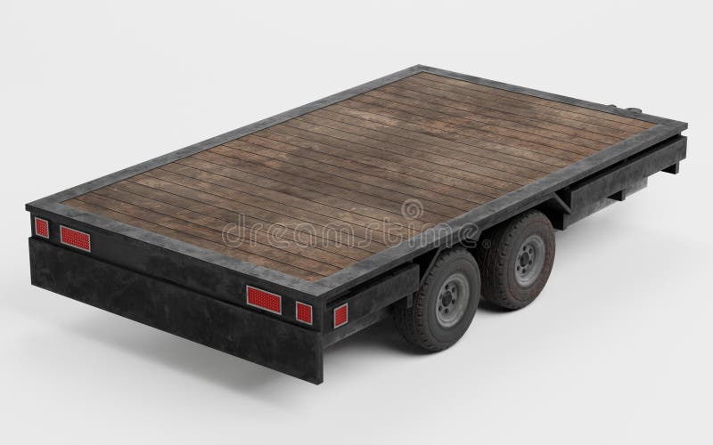 3D Render of Trailer stock illustration. Illustration of render - 299722421