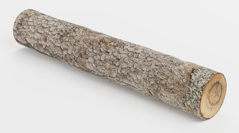 3D Render of Tree Log stock illustration. Illustration of plank - 249585908