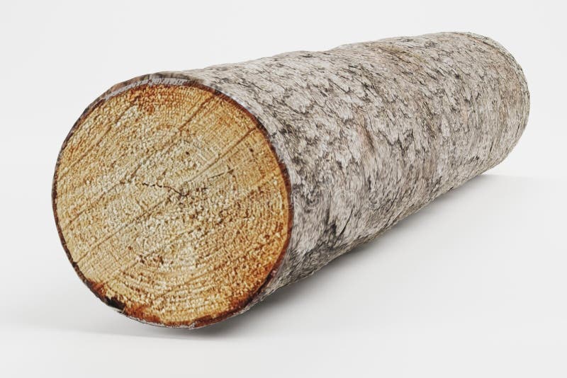 3D Render of Tree Log stock illustration. Illustration of timber ...