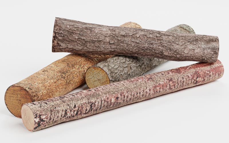 3D Render of Tree Logs stock illustration. Illustration of build ...