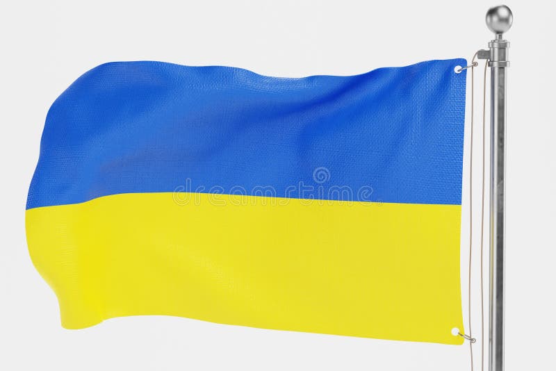 3D Render of Ukraine Flag stock illustration. Illustration of state ...
