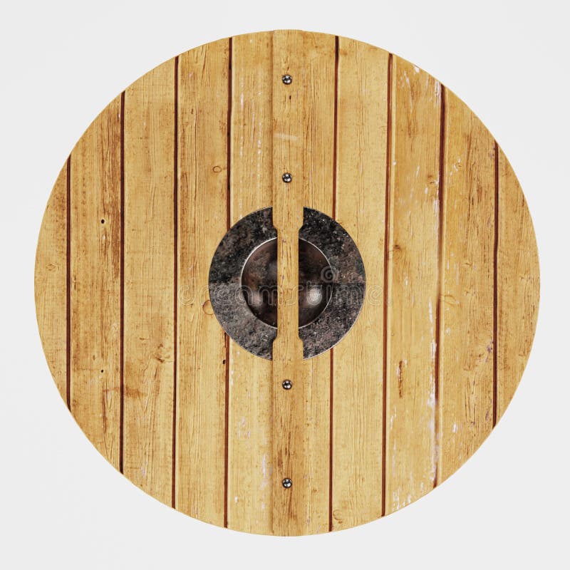 3d Render of Viking Shield stock illustration. Illustration of used ...