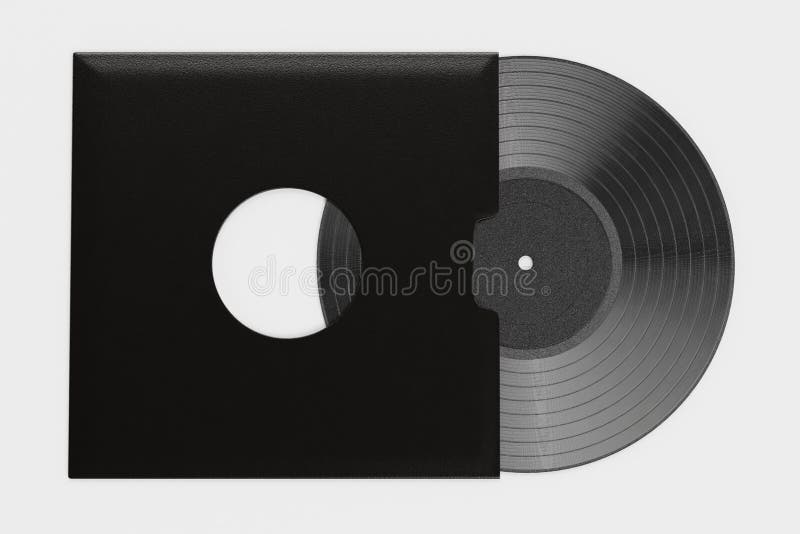 3D Render of Vinyl Record stock illustration. Illustration of white ...