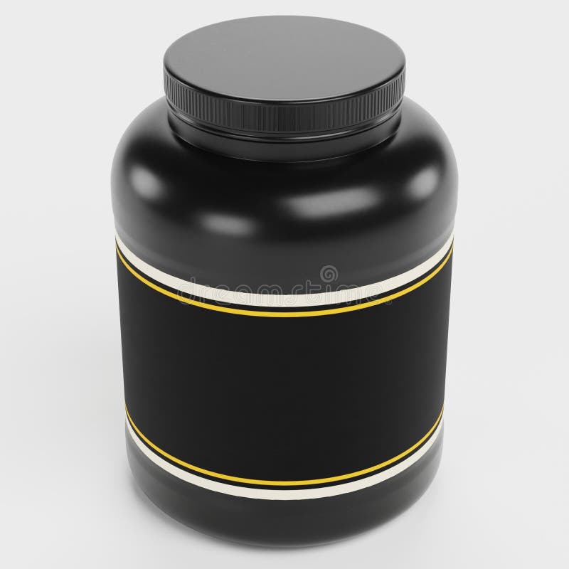 3D Render of Whey Protein stock illustration. Illustration of ...