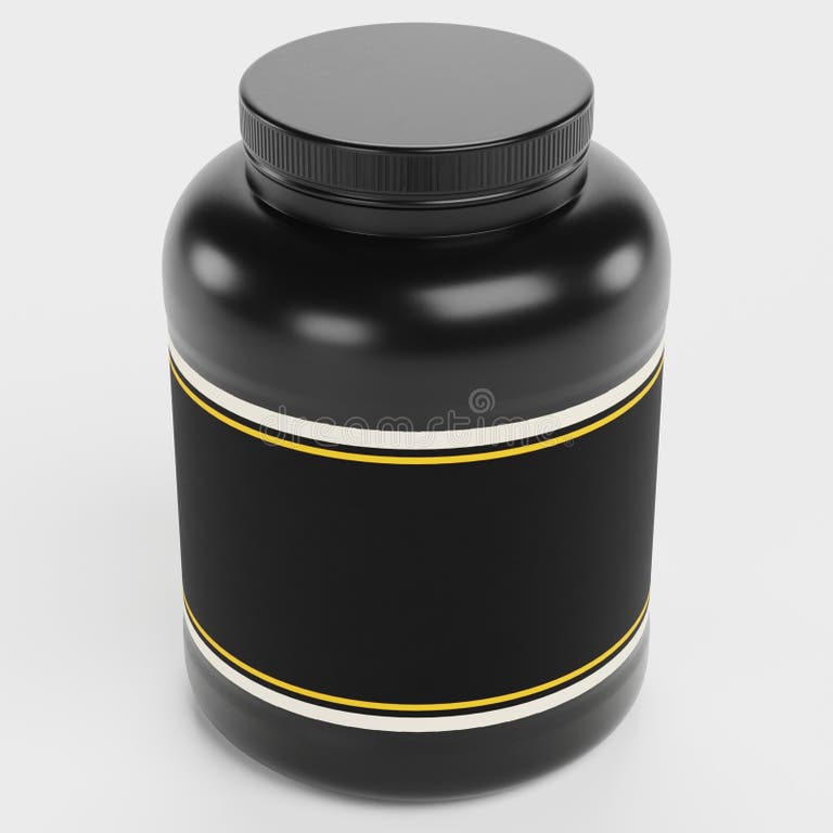 3D Render of Whey Protein stock illustration. Illustration of ...