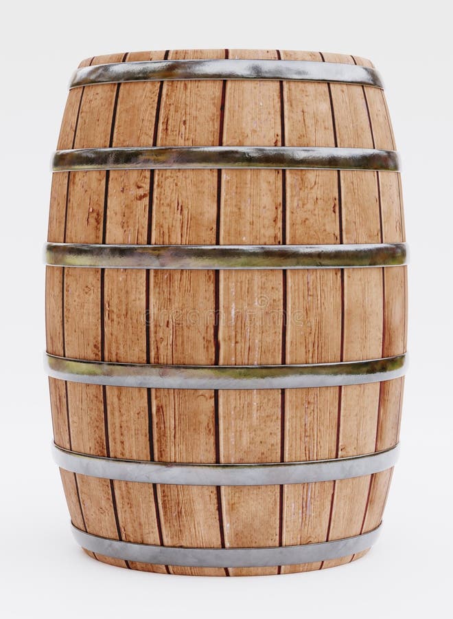 3D Render of Wine Barrel stock illustration. Illustration of vintage ...