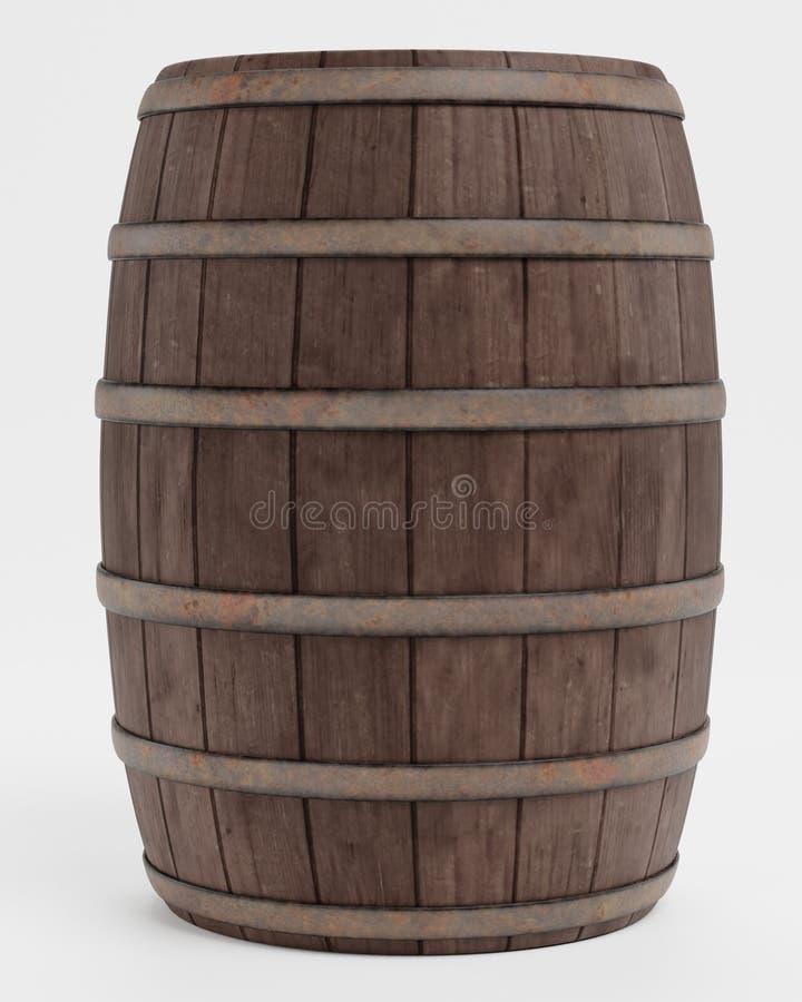 3D Render of Wine Barrel stock illustration. Illustration of storage ...