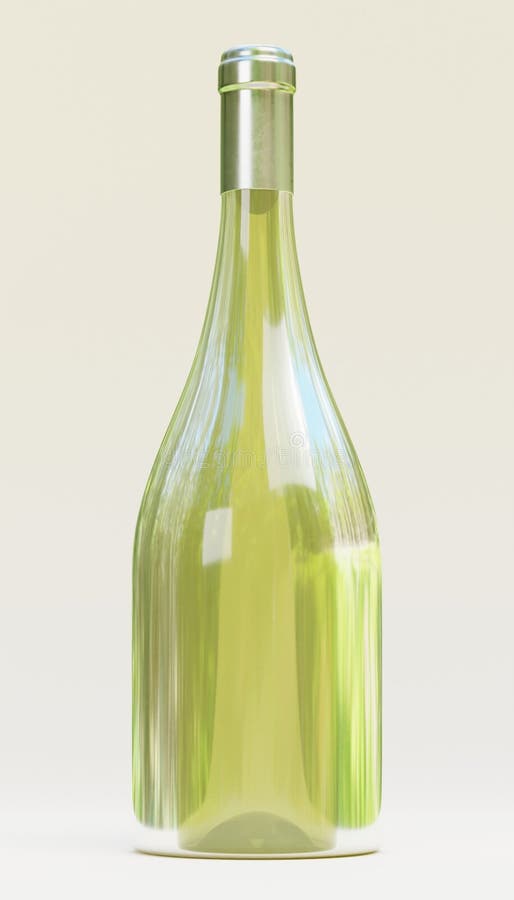 3D Render of Wine Bottle stock illustration. Illustration of drink ...