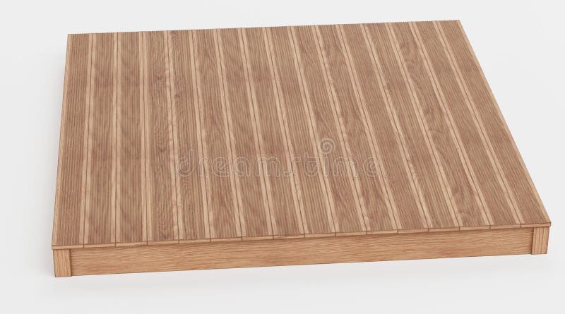 3D Render of Wooden Deck stock illustration. Illustration of deck ...