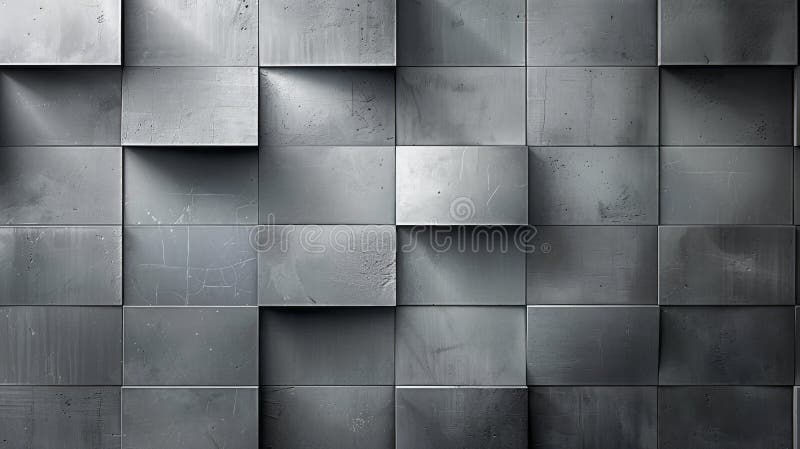 Realistic 3D Rendered Beveled Concrete Tiles Rugged Texture Crisp Edges ...