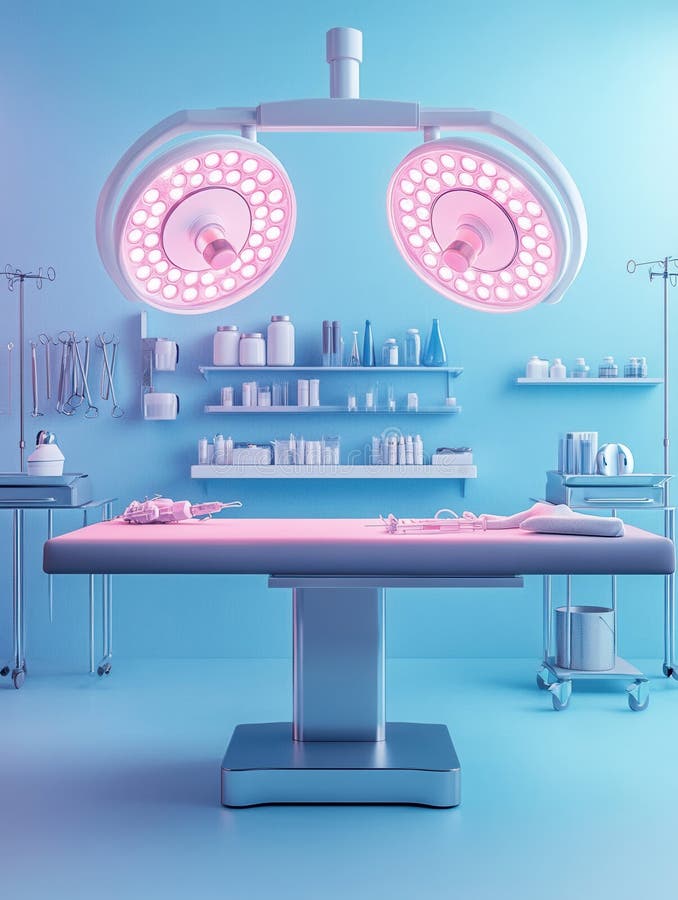 Realistic 3D-rendered Veterinary Surgery Room with Professional Setup ...