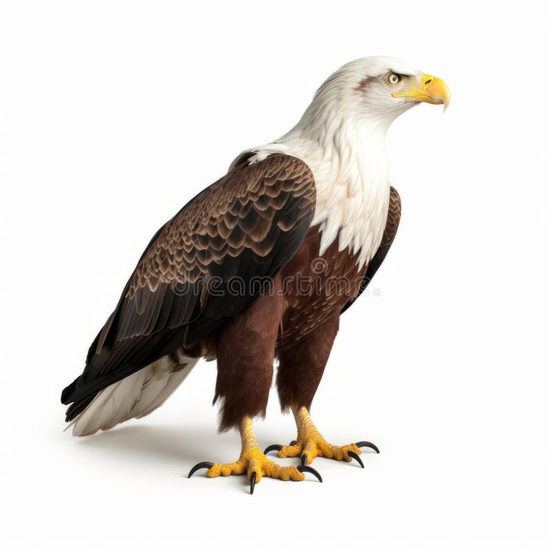 Realistic 3d Rendering of Bald Eagle on White Background Stock Image ... Realistic 3d Rendering of Bald Eagle on White Background Stock Image ...