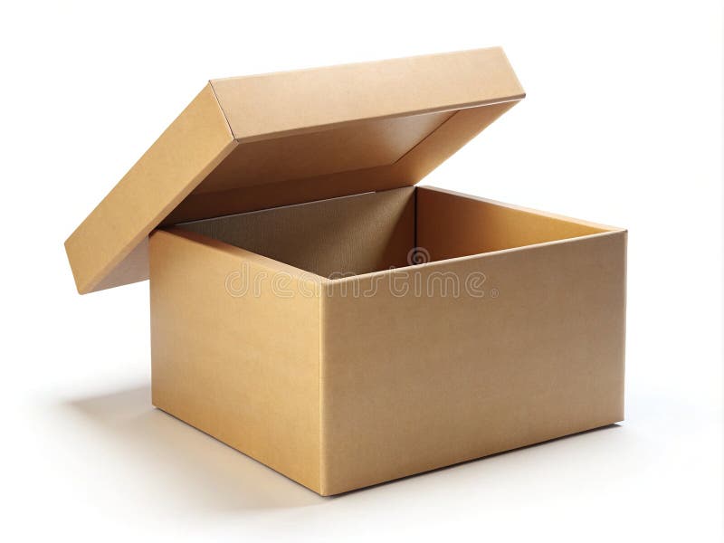 Customizable Cardboard Box Mockup Open Lid Design for Branding ...