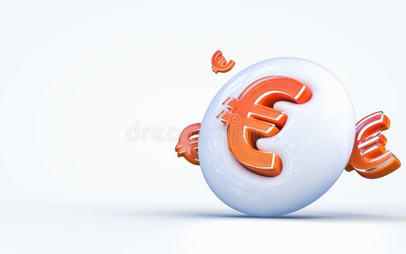 Euro Sign Realistic 3d Rendering Iconic Background Stock Illustration ...