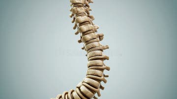 Human Spine Illustrating Backbone, Spinal Column, Vertebrae and Discs ...