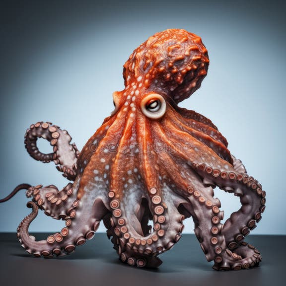 Realistic 3d Rendering of Octopus in Studio Shot Stock Illustration - Illustration of patrick ...