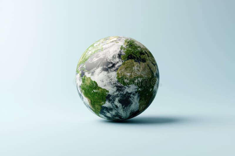 Realistic 3D Rendering of Planet Earth Stock Illustration ...