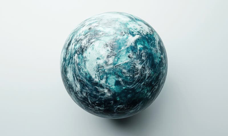 Realistic 3D Rendering of a Planet with Swirling Oceanic Textures and ...