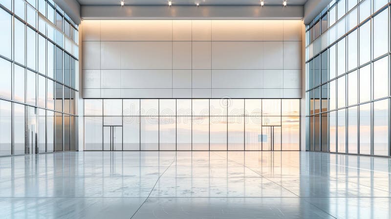 Realistic 3d Rendering of Spacious Logistics Warehouse Dock Station ...