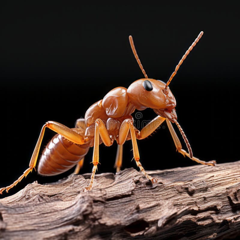 Realistic 3d Rendering of Tiny Brown Ant on Log Stock Photo - Image of ...