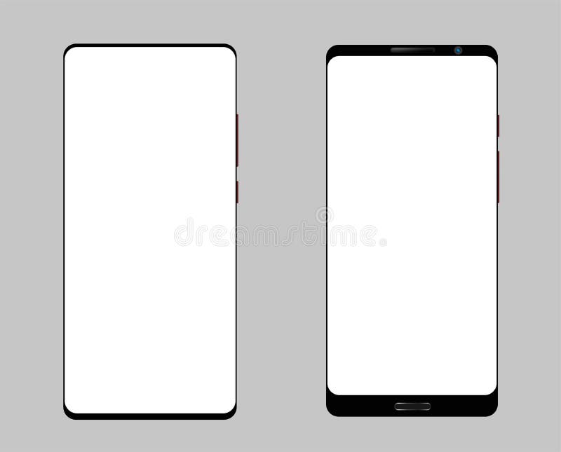 Realistic 3d Smartphone Mockup with Empty Blank Screen, Phone Mockup ...