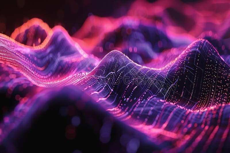 Realistic 3D Sound Wave Background Stock Illustration - Illustration of ...