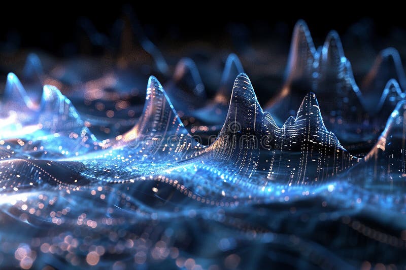 Realistic 3D Sound Wave Background Stock Illustration - Illustration of ...