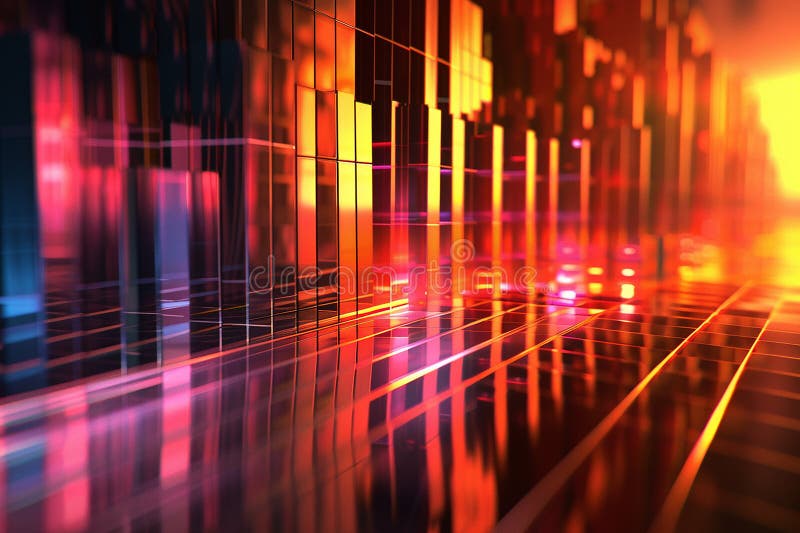 Realistic 3D Sound Wave Background Stock Illustration - Illustration of ...