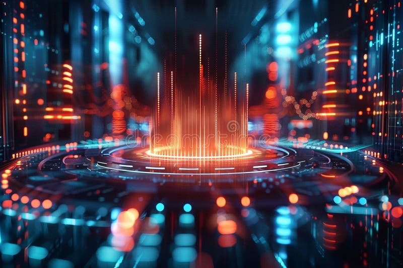 Realistic 3D Sound Wave Background Stock Illustration - Illustration of ...