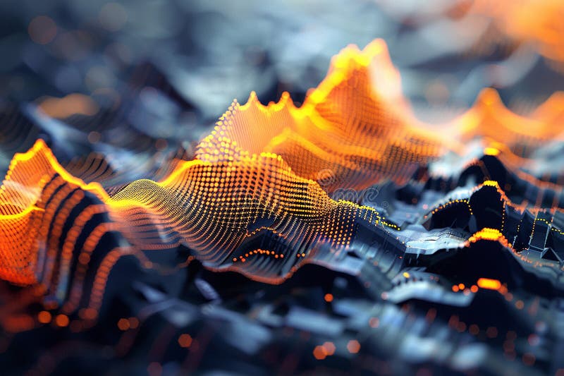 Realistic 3D Sound Wave Background Stock Illustration - Illustration of ...