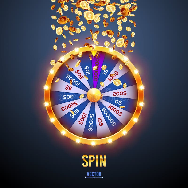 Realistic 3d Spinning Fortune Stock Vector - Illustration of bright ... Realistic 3d Spinning Fortune Stock Vector - Illustration of bright ...
