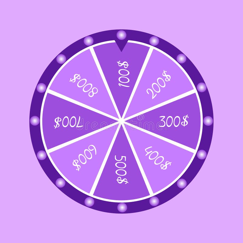 Realistic 3d Spinning Fortune Wheel, Lucky Roulette Vector Illustration ...