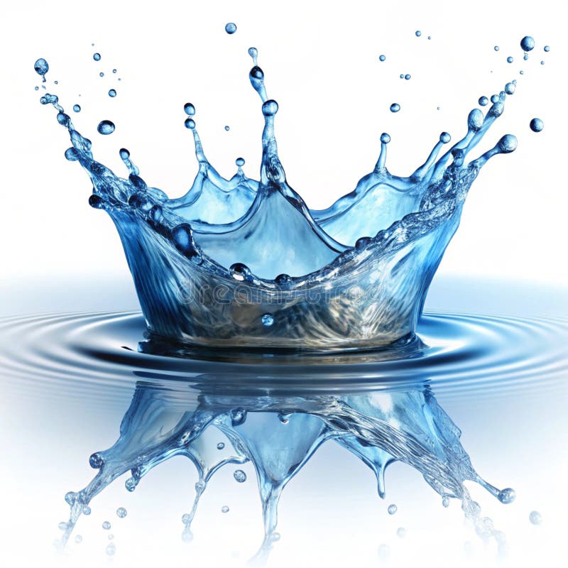 Realistic 3D Splash of Water in Mid-air Stock Illustration ...