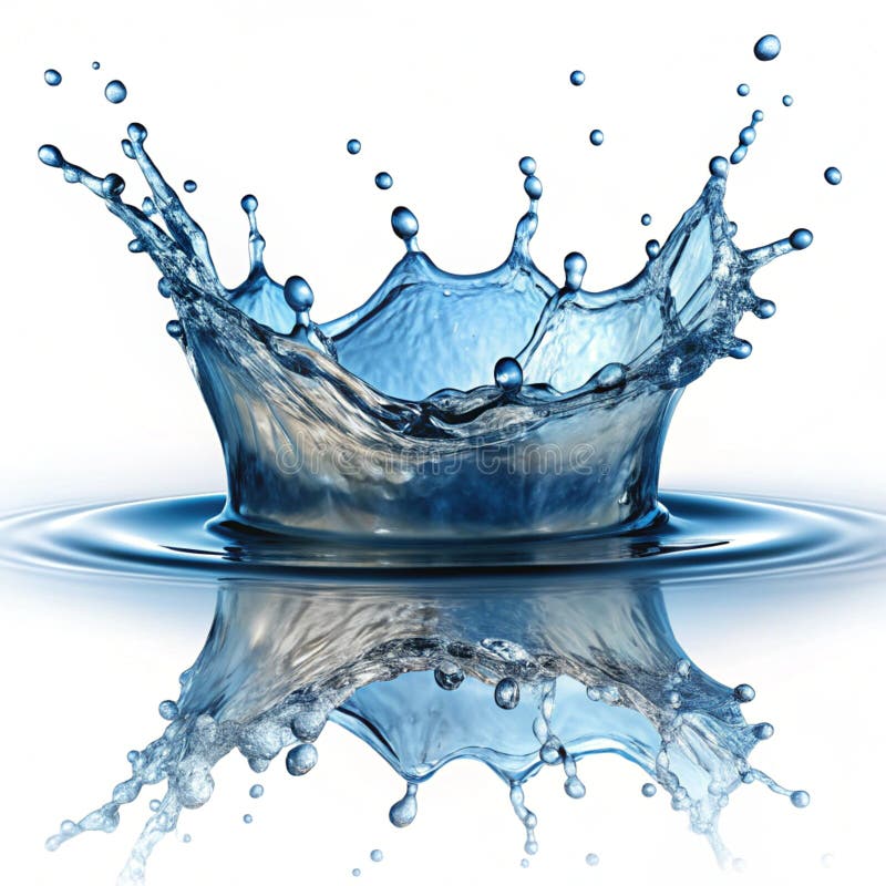Realistic 3D Splash of Water in Mid-air Stock Illustration ...