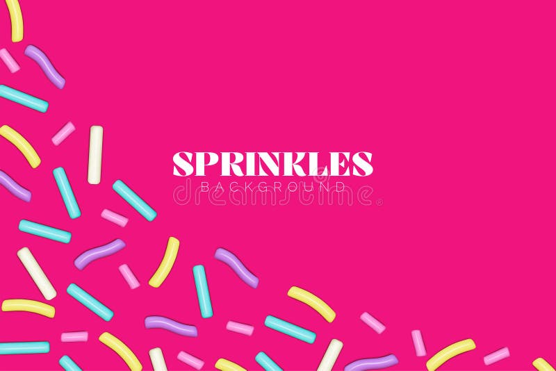 Realistic 3D Sprinkles Colorful Design Stock Vector - Illustration of ...