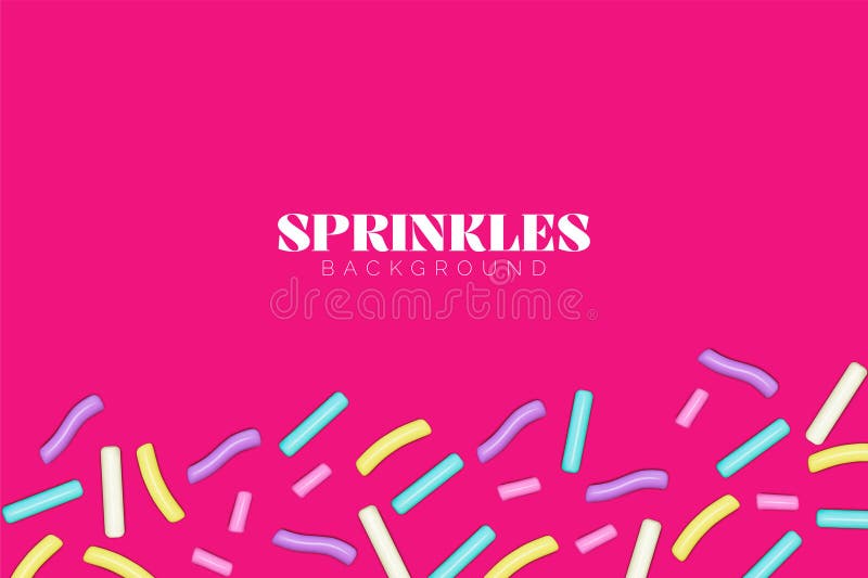 Realistic 3D Sprinkles Colorful Design Stock Vector - Illustration of ...