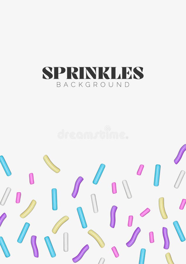 Realistic 3D Sprinkles Colorful Design Stock Vector - Illustration of ...