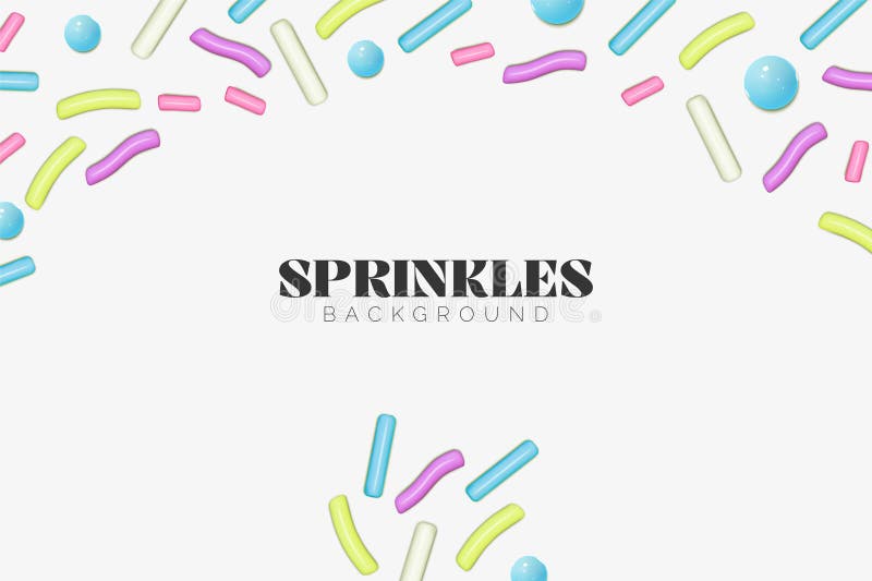 Realistic 3D Sprinkles Colorful Design Stock Vector - Illustration of ...