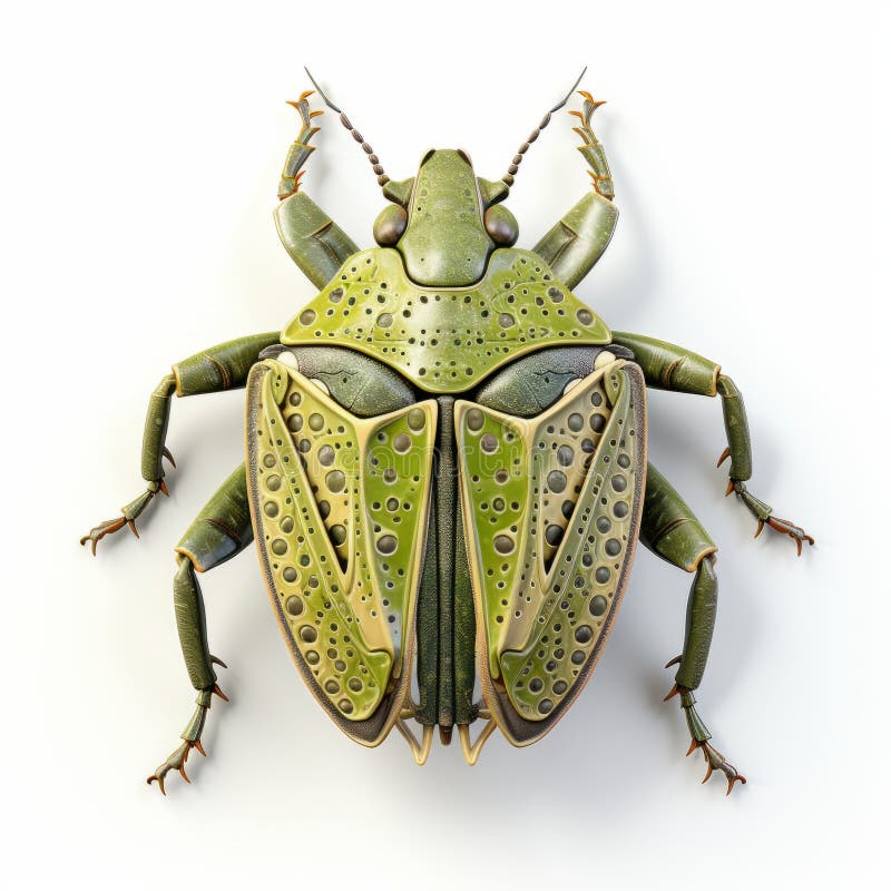 Realistic 3d Stink Bug Model on White Background Stock Illustration - Illustration of isolated ...