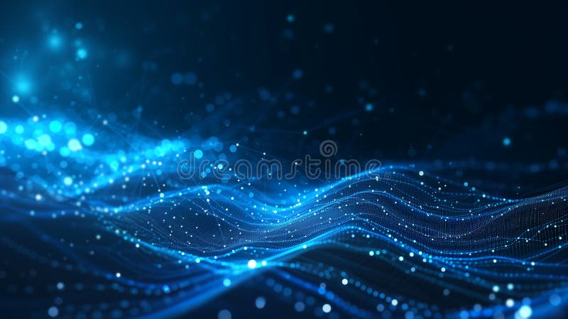 Realistic 3D Tech Blue with Polygon Line Abstract Background in ...
