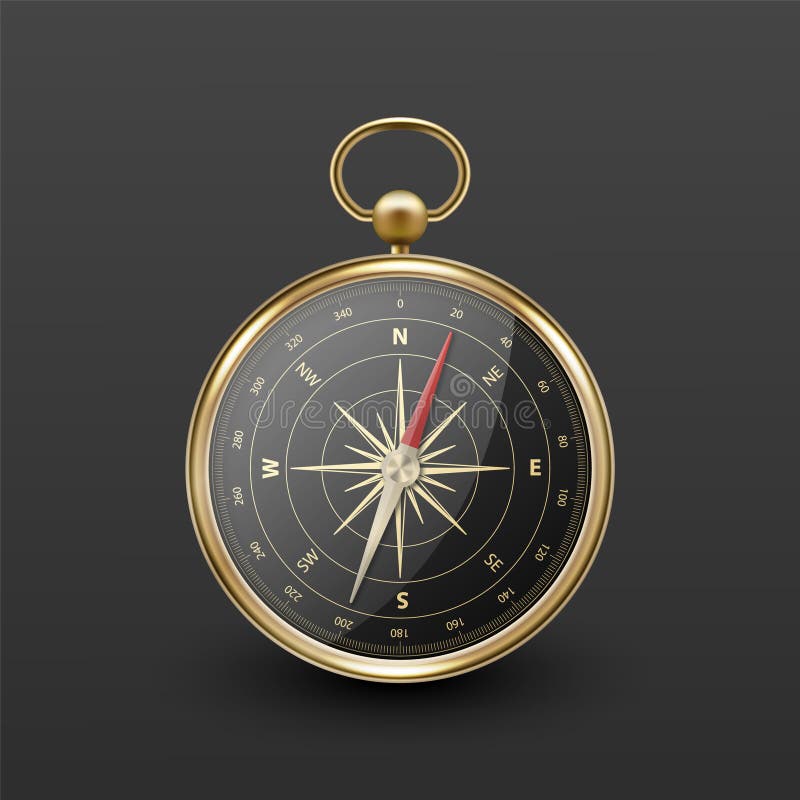 Vector Compass Icons of North, South, East and West Direction. Map ...