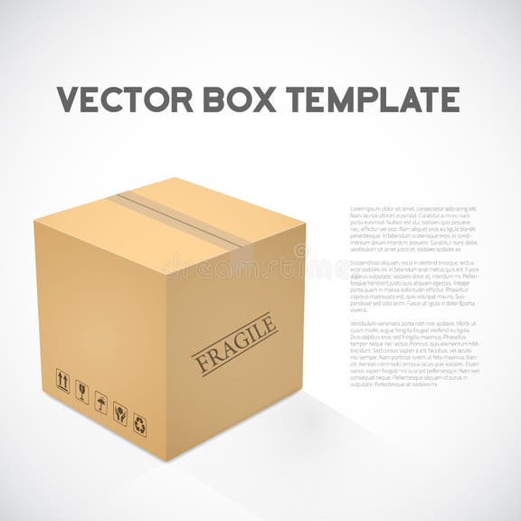 Realistic 3D Vector Cube Cargo Shipping Device Box Icon Stock Vector ...