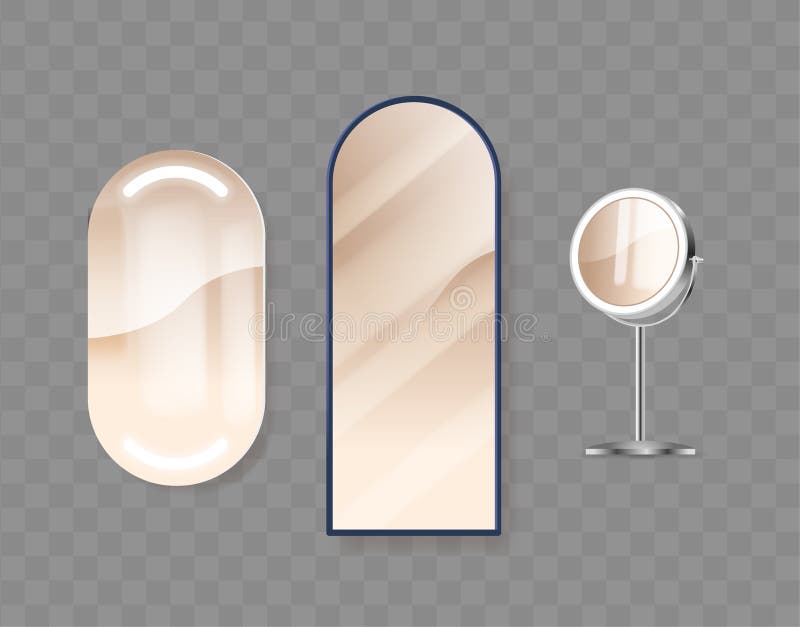 Realistic 3d Vector Home Mirrors are Versatile Decorative and ...