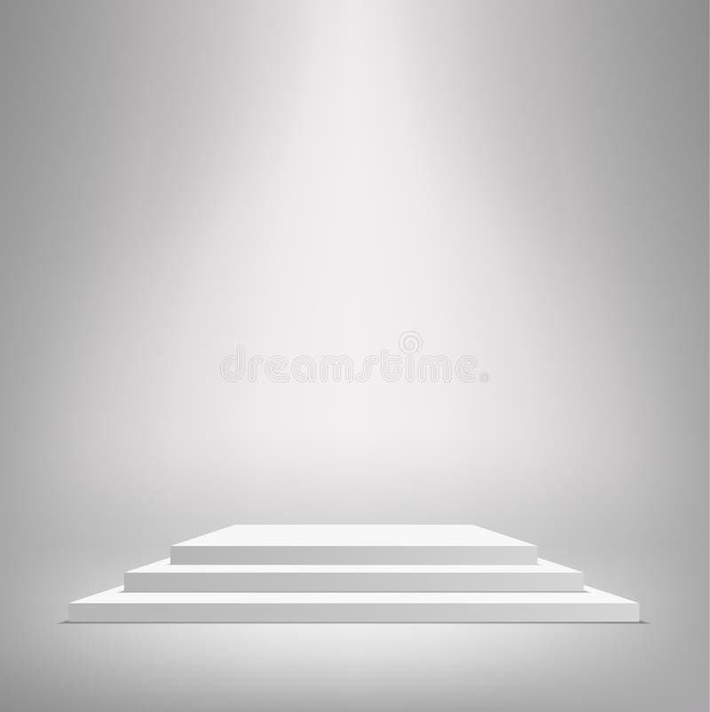 Winner Podium with Studio Backdrop Stock Vector - Illustration of ...