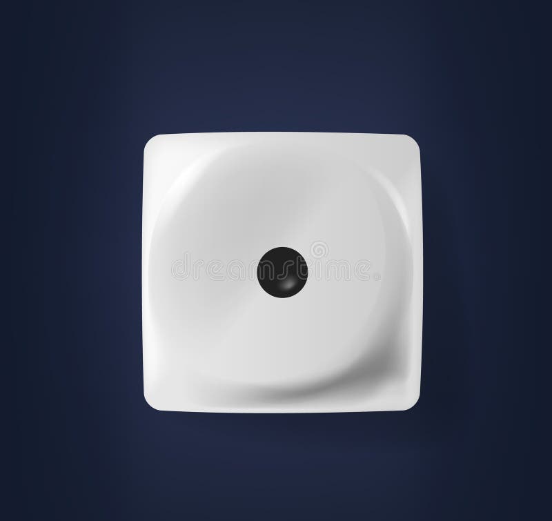 Realistic 3d Vector Playing Dice with One Dot on Its Front Side, Object ...